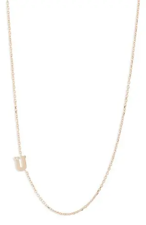 Anzie Anzie Diamond Initial Pendant Necklace U