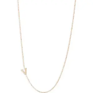 Anzie Diamond Initial Pendant Necklace - V