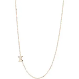 Anzie Anzie Diamond Initial Pendant Necklace X