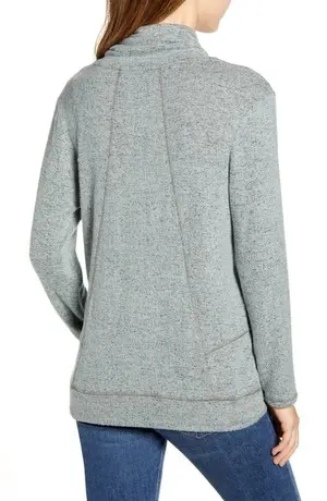 Loveappella Cross Neck Seamed Pullover - Mint