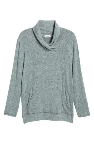 Loveappella Cross Neck Seamed Pullover - Mint