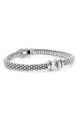 Lagos Newport Diamond Knot Bracelet - Silver