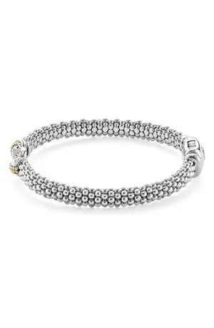 Lagos Newport Diamond Knot Bracelet - Silver