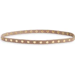 ADA Name Cala Studded Leather Belt - Taupe