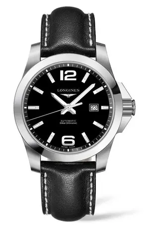 LONGINES Longines Hydroconquest Automatic Bracelet Watch Black/ Silver