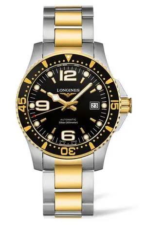 LONGINES Longines Hydroconquest Automatic Bracelet Watch Silver/ Black/ Gold