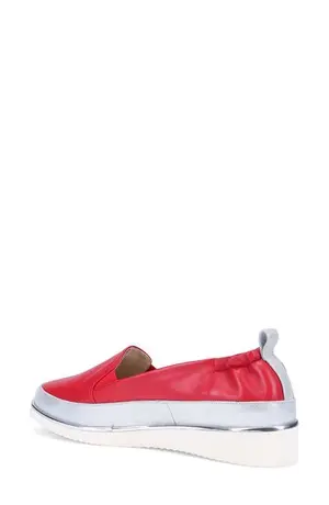 Ron White Nelleca Metallic Trim Slip-on Sneakers - Lipstick/s