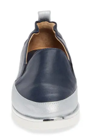 Ron White Nelleca Metallic Trim Slip-on Sneakers - Navy/silve