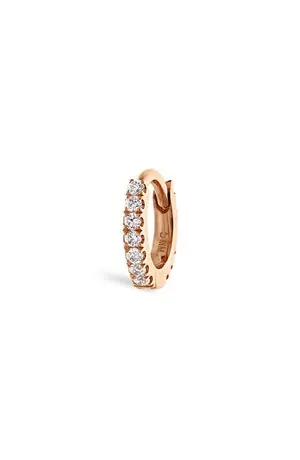 MARIA TASH Diamond Eternity Single Clicker Hoop Earring - Rose Gold