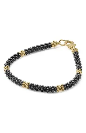 Lagos Black Caviar Beaded Station Bracelet