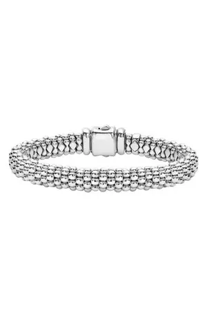 Lagos Signature Caviar Beaded Bracelet - Silver