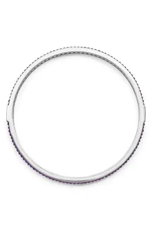 Lagos Caviar Icon Beaded Bangle Bracelet - Silver/amethyst