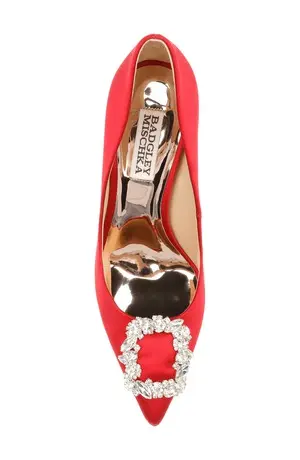 Badgley Mischka Cher Crystal Embellished Pumps - Red