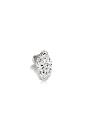 MARIA TASH Marquise Diamond Threaded Stud Earring - White Gold/diamond