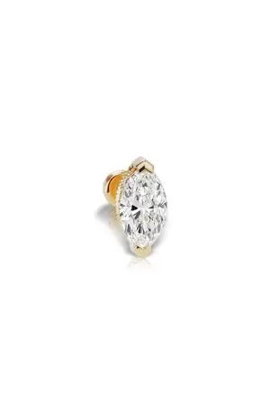 MARIA TASH Marquise Diamond Threaded Stud Earring - Yellow Gold/diamond