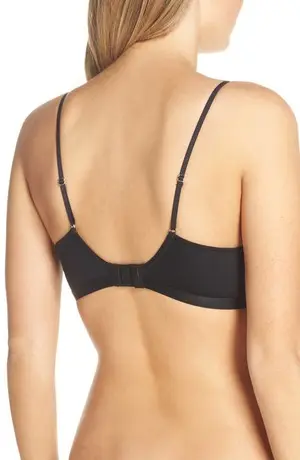 ON GOSSAMER Next To Nothing Wireless Bra - Black