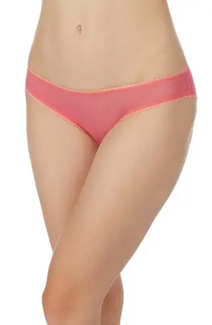 ON GOSSAMER Mesh Bikini Azalea Pink