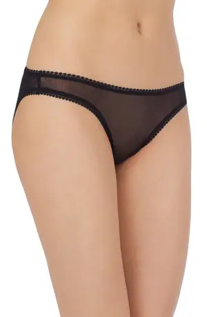 ON GOSSAMER Mesh Bikini - Black
