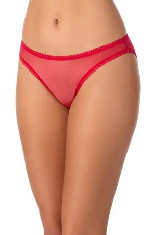 ON GOSSAMER Mesh Bikini - Crimson Berry