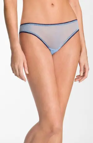 ON GOSSAMER Mesh Bikini Deep Plum