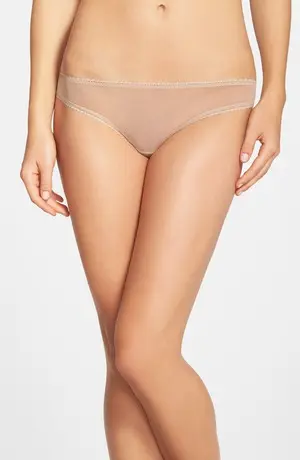 ON GOSSAMER Mesh Bikini Mocha