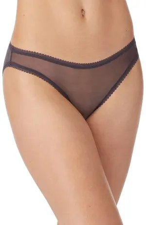 ON GOSSAMER Mesh Bikini Mochachino