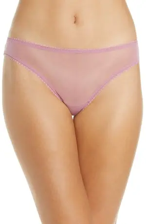 ON GOSSAMER Mesh Bikini Rose Blush