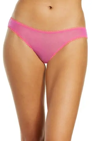 ON GOSSAMER Mesh Bikini Rose Violet