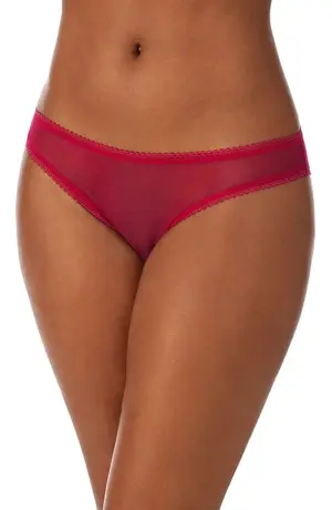 ON GOSSAMER Mesh Bikini Ruby