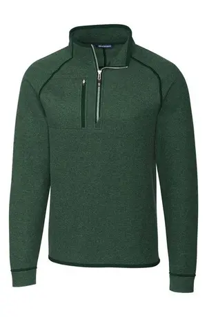 Cutter & Buck Mainsail Sweater Knit Half Zip Jacket - Hunter Heather