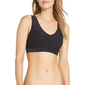 Chantelle Soft Stretch Padded V-neck Bralette - Black
