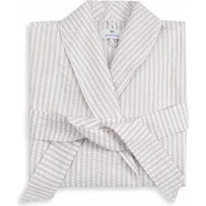 MATOUK Matteo Stripe Robe - Natural