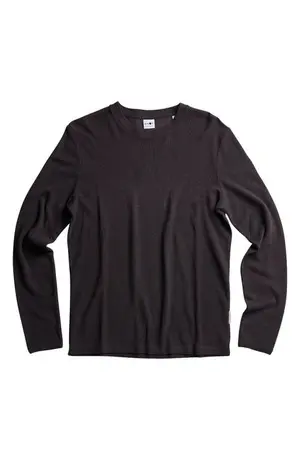 Nn07 Clive Long Sleeve Waffle Knit Tee Dark Winednu