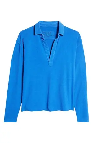 Frank & Eileen Heritage Jersey Popover Henley - Lapis Blue