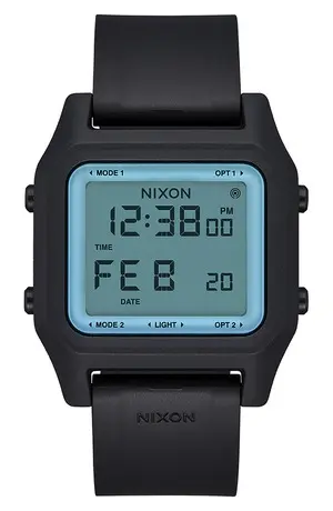 Nixon Nixon Staple Digital Strap Watch Black / Aqua Positive