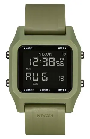 Nixon Nixon Staple Digital Strap Watch Olive