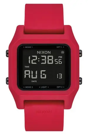 Nixon Nixon Staple Digital Strap Watch Red