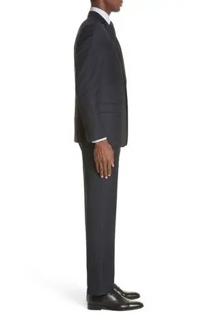 Emporio Armani Trim Fit Solid Wool Suit - Solid Blue Navy