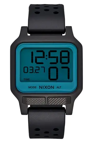 Nixon Nixon Heat Digital Strap Watch Black / Aqua Positive