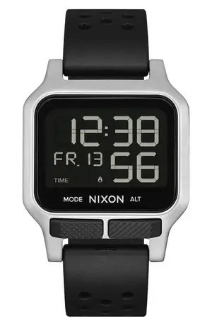 Nixon Heat Digital Strap Watch - Silver