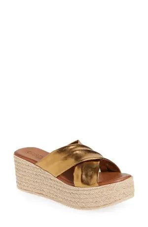 Cordani Bella Espadrille Wedge Sandal - Bronze Leather
