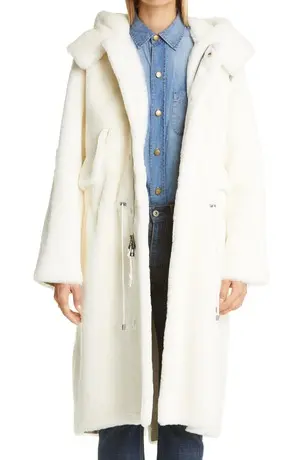Mr & Mrs Italy X Nick Wooster M51 Genuine Shearling Parka In White 