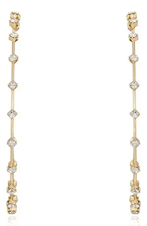 Ettika Large Crystal Hoop Earrings - Gold