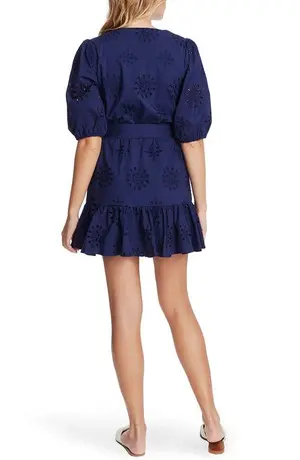 1.State Eyelet Ruffled Mini Dress