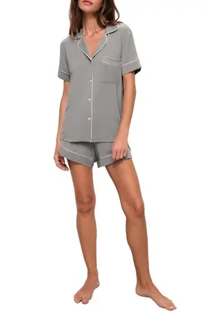 Eberjey Gisele Relaxed Short Pajamas Moonlight/ivory