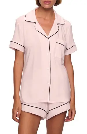 Eberjey Eberjey Gisele Relaxed Short Pajama Set Sorbet/black