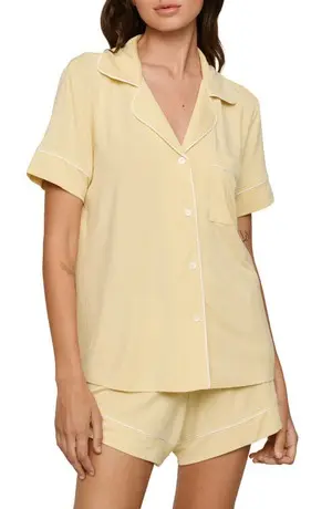 Eberjey Eberjey Gisele Relaxed Short Pajama Set Sunrise/ivory