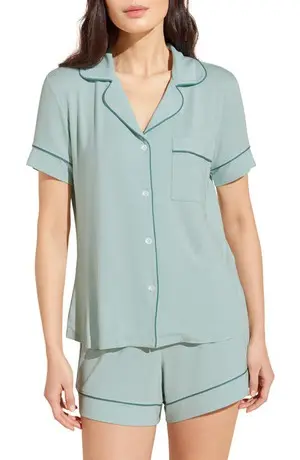 Eberjey Gisele Relaxed Short Pajamas Surf Spray/agave