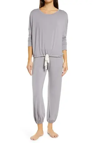 Eberjey EBERJEY Gisele Jersey Knit Pajama Set Dusk/ Ivory