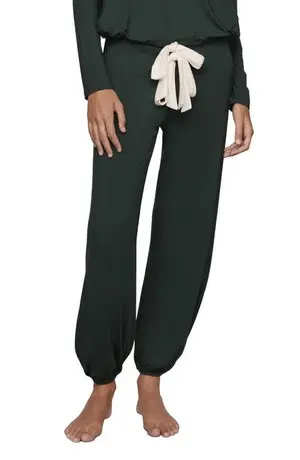Eberjey Eberjey Gisele Jersey Knit Pajama Set Pine/ivory